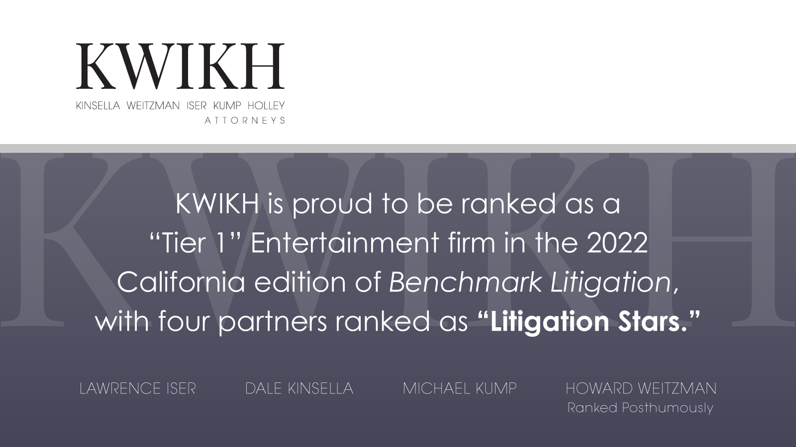 KHIKS and Four Firm Attorneys Achieve Top Accolades in 2022 Benchmark ...